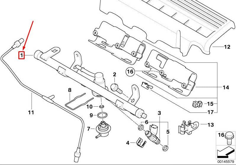 13537562264 MINI Fuel Injector Rail | WW Spares Genuine OEM ...