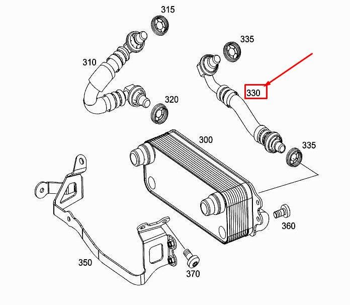 A0002703800 – NEW MERCEDES-BENZ E W213 ENGINE OIL RETURN LINE ...