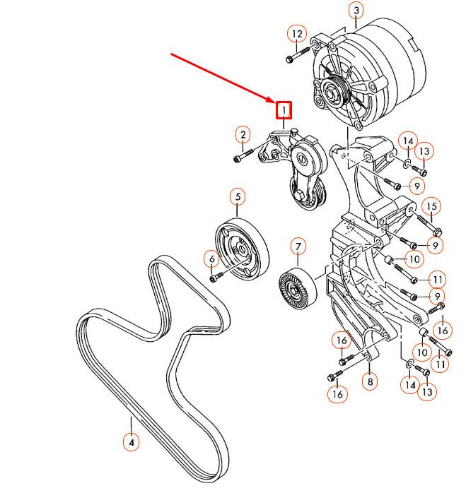022145299E Audi Belt Tensioner Damper | WW Spares Genuine OEM ...